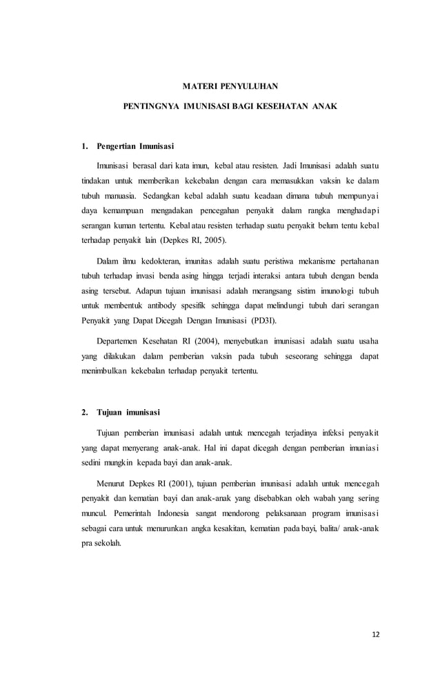 Penkes imunisasi | PDF