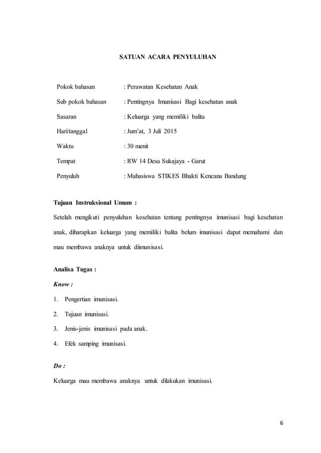 Penkes imunisasi | PDF