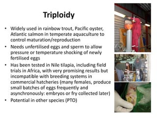Resource use efficiency in fish: Application of biotechnology in ...