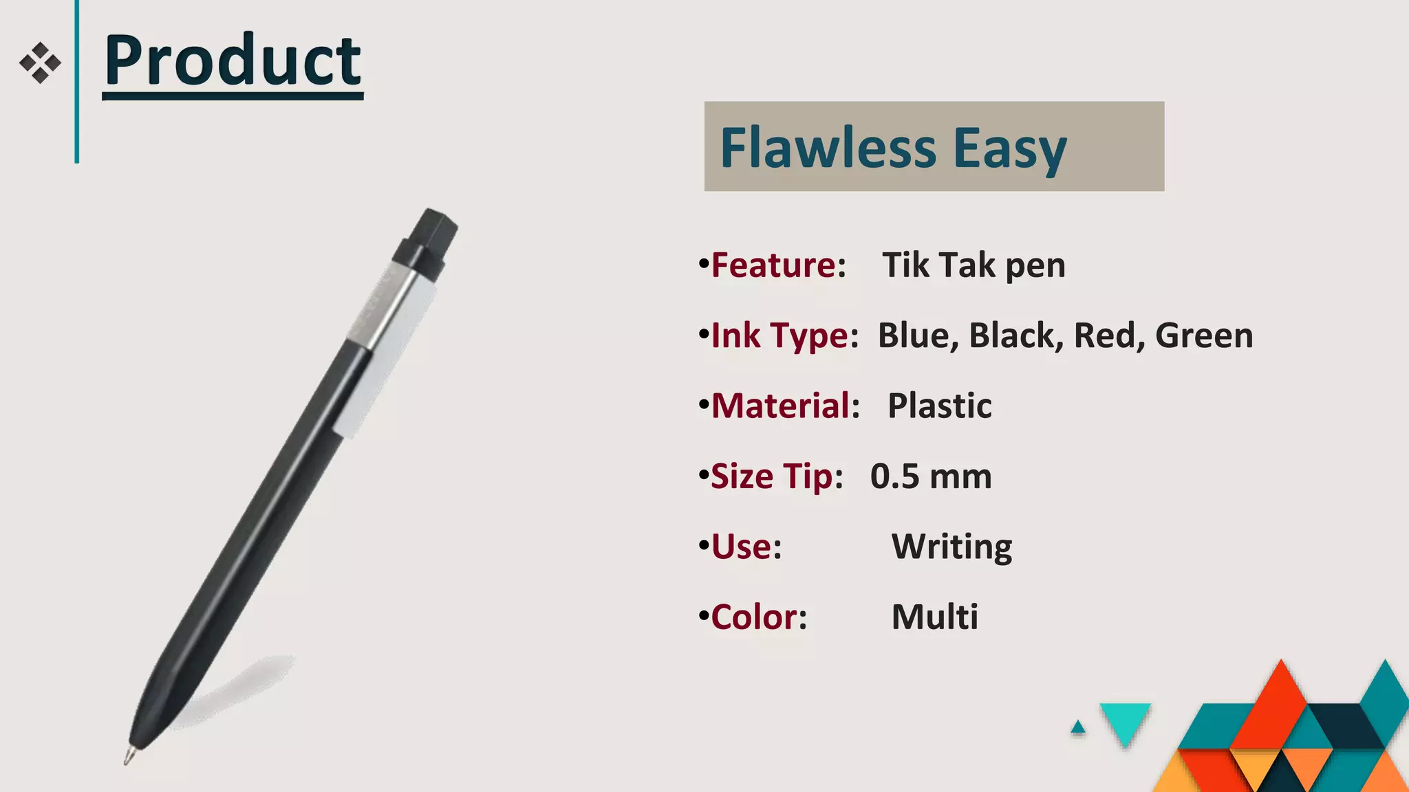 Marketing Mix of Pen | PPTX