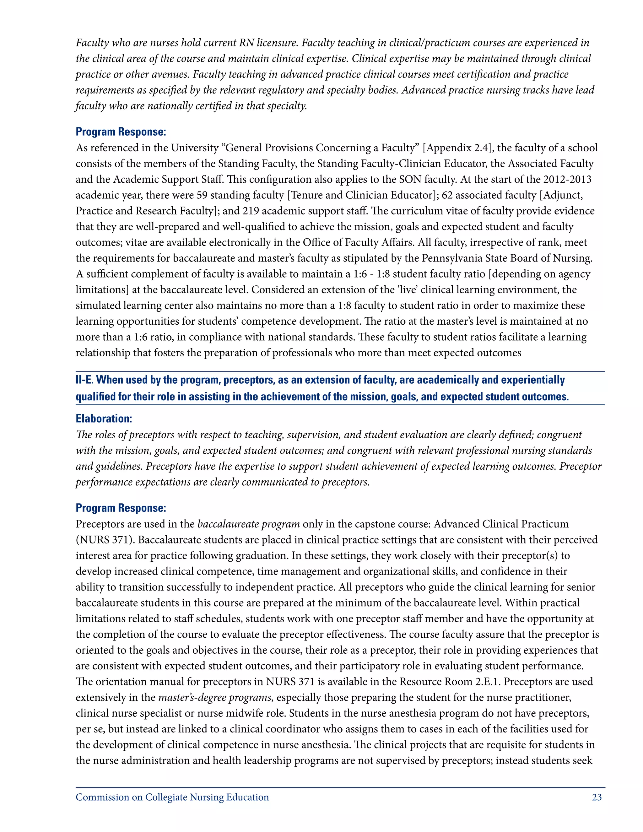 Penn nursing-ccne-self-study-report-2013 | PDF