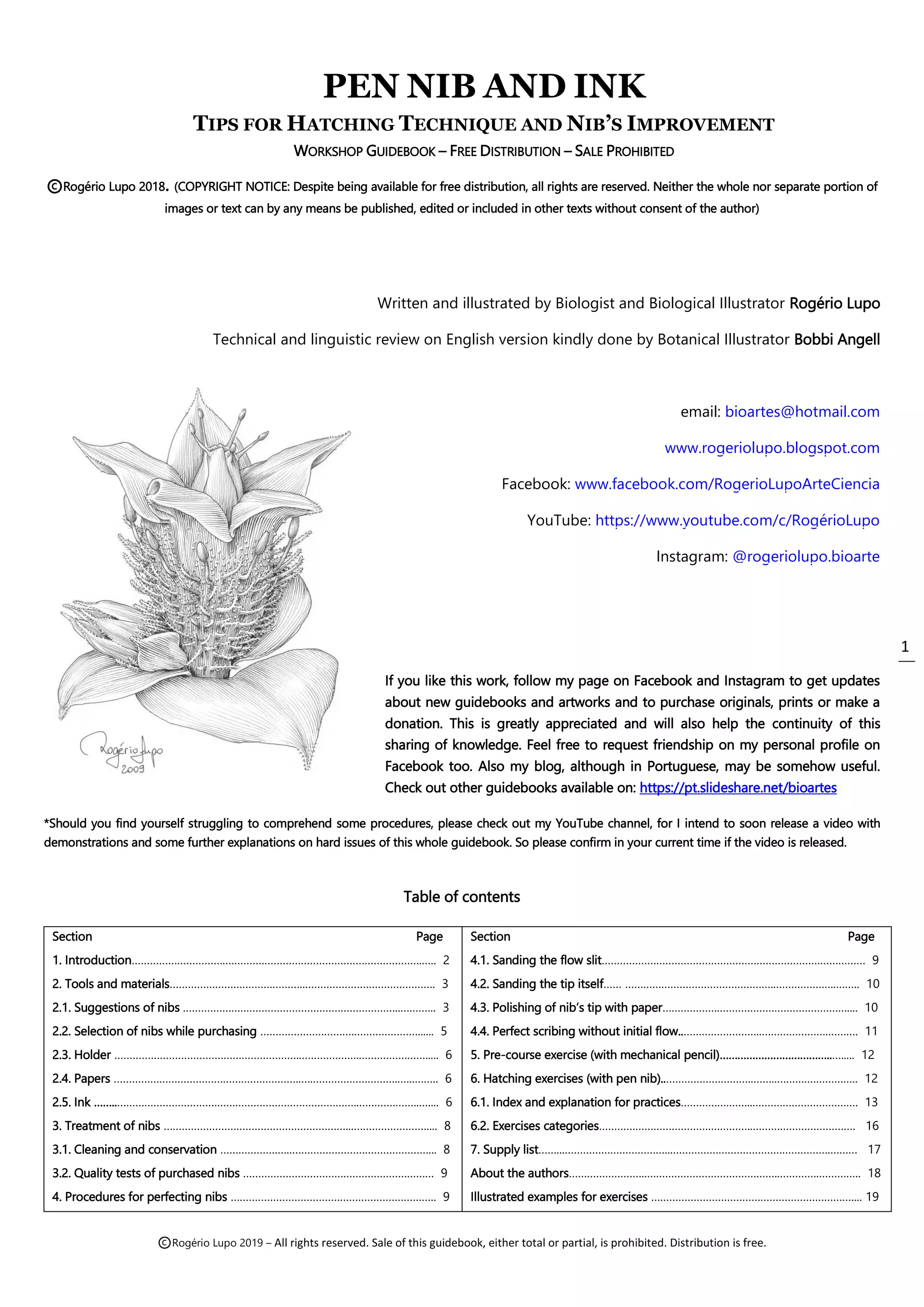 Pen nib and ink - Guide to the technique of hatching | PDF