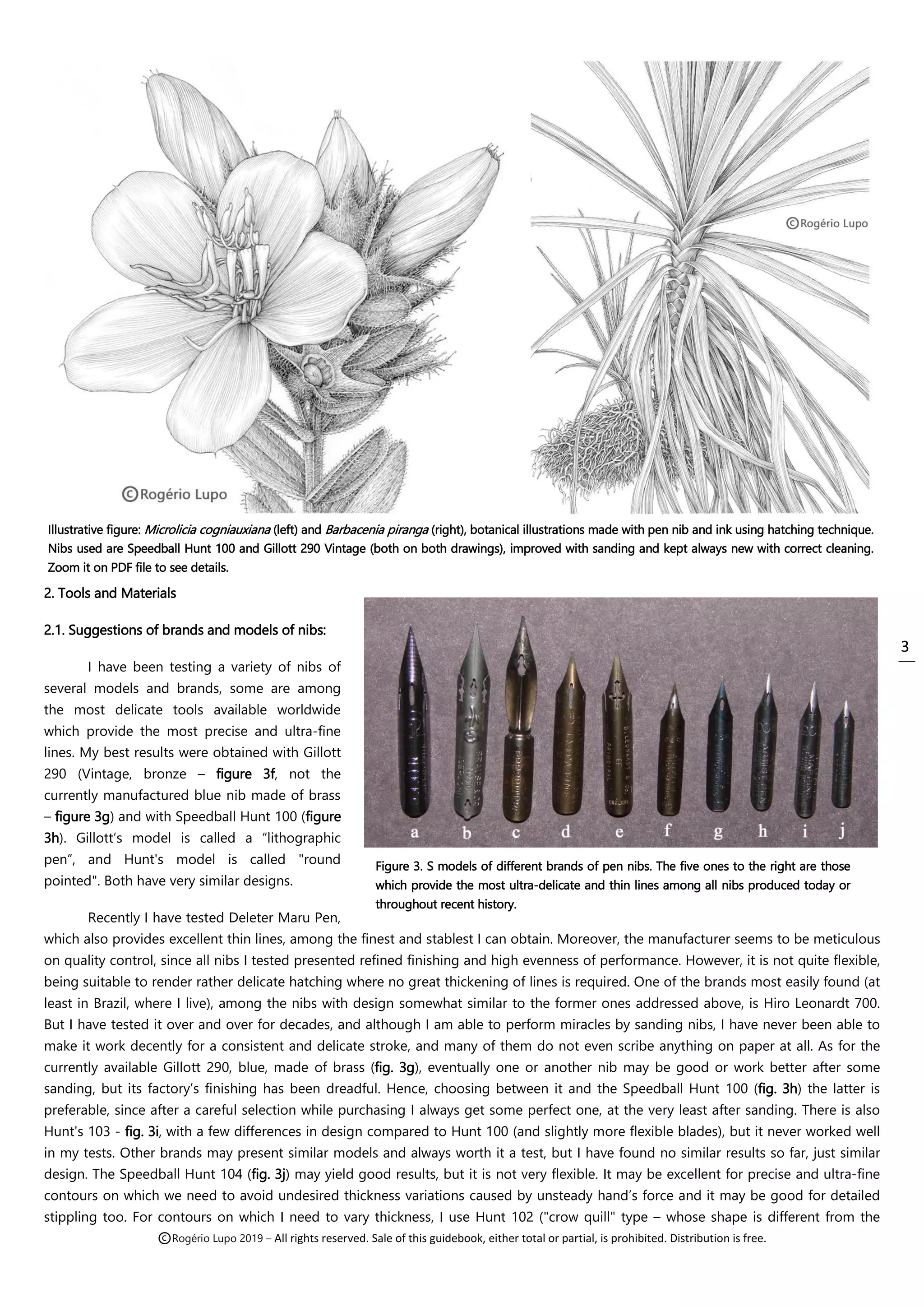 Pen nib and ink - Guide to the technique of hatching | PDF