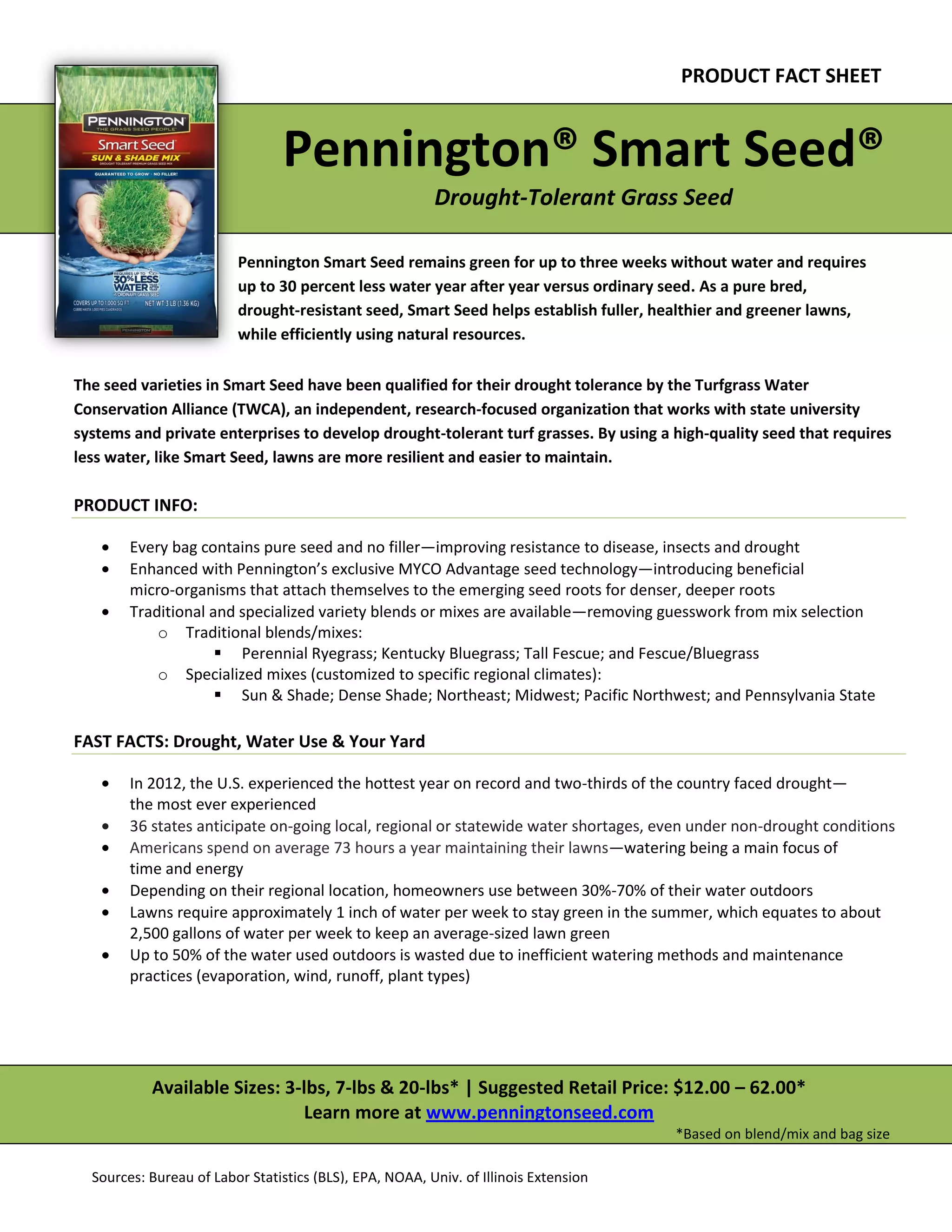 Pennington smart seed fact sheet final 3-13-13 | PDF