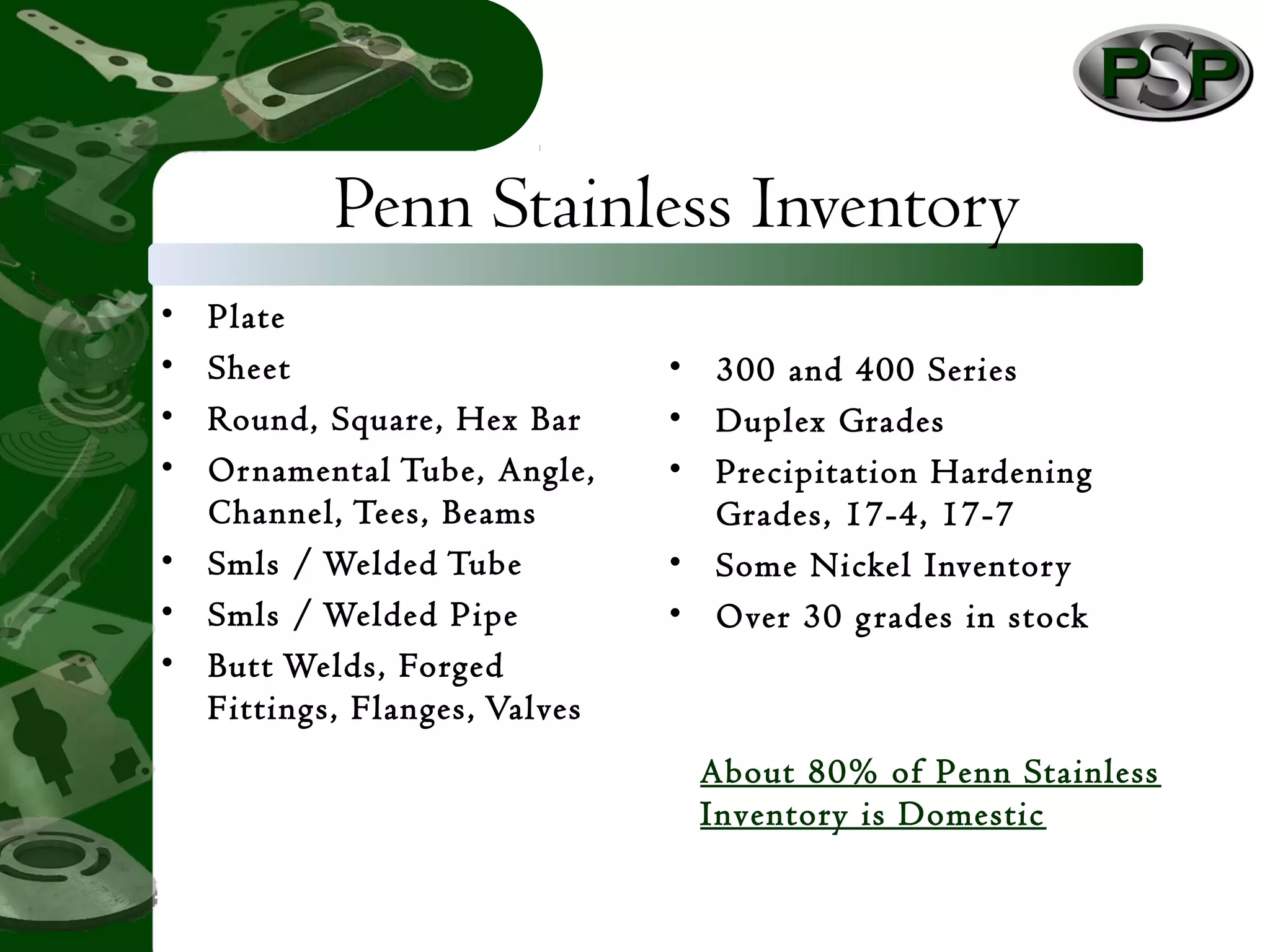 Penn Stainless Products: Who are We? | PPT | Woodworking | Arts and Crafts