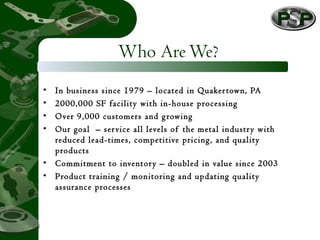 Penn Stainless Products: Who are We? | PPT | Woodworking | Arts and Crafts