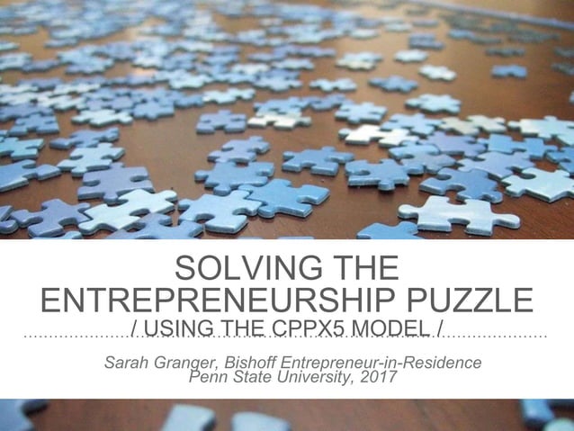 Solving the Entrepreneurship Puzzle | PPT