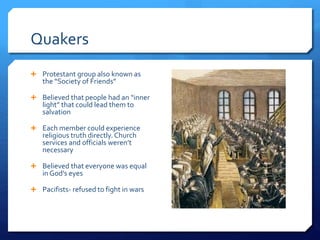 Pennsylvania: A Haven For Quakers (8.6) | PPT