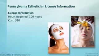 Pennsylvania esthetician license information | PPTX