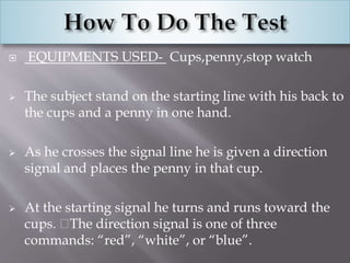 Penny cup test | PPTX