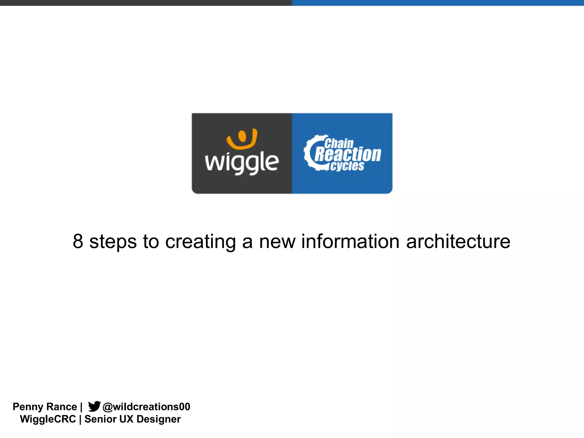 8 steps to creating a new information architecture | PPT