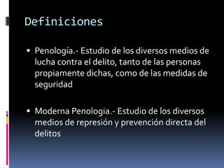 PENOLOGIA cap. I & II | PPTX