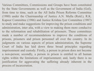 Prison reform commitee in india | PPTX