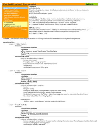 Elementary Instructional Unit Plan | PDF