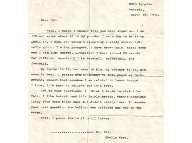 Pen pals shelly & dan | PPT