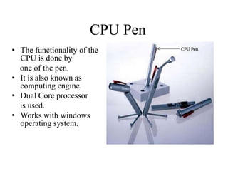 Pen pc tecn | PPTX | Computer Peripherals | Computing