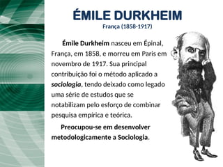 Émile Durkheim and Max Weber: Foundations of Sociological Theory and ...