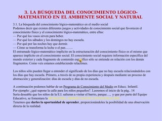 Unidad didáctica 3. EL PENSAMIENTO LÓGICO - MATEMÁTICO | PPT