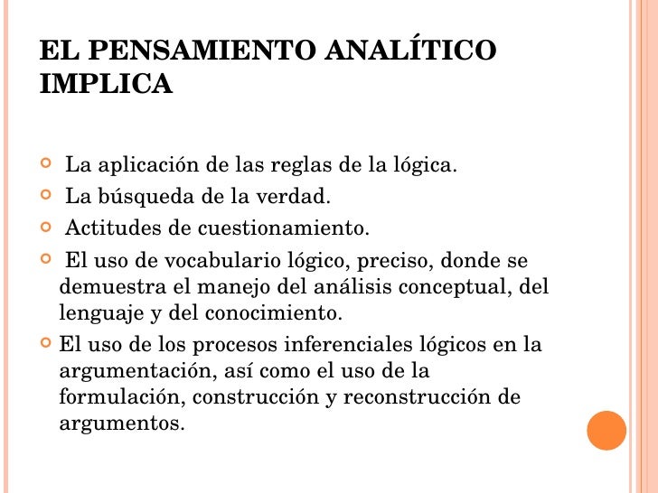 Pensamiento Analítico