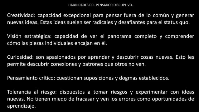 Pensamiento Disruptivo Ejemplo Para Clase 1 Ppt