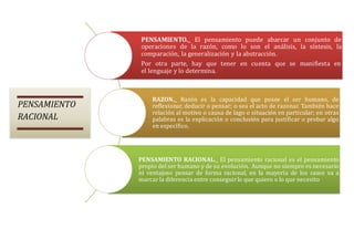 Pensamiento racional | DOCX
