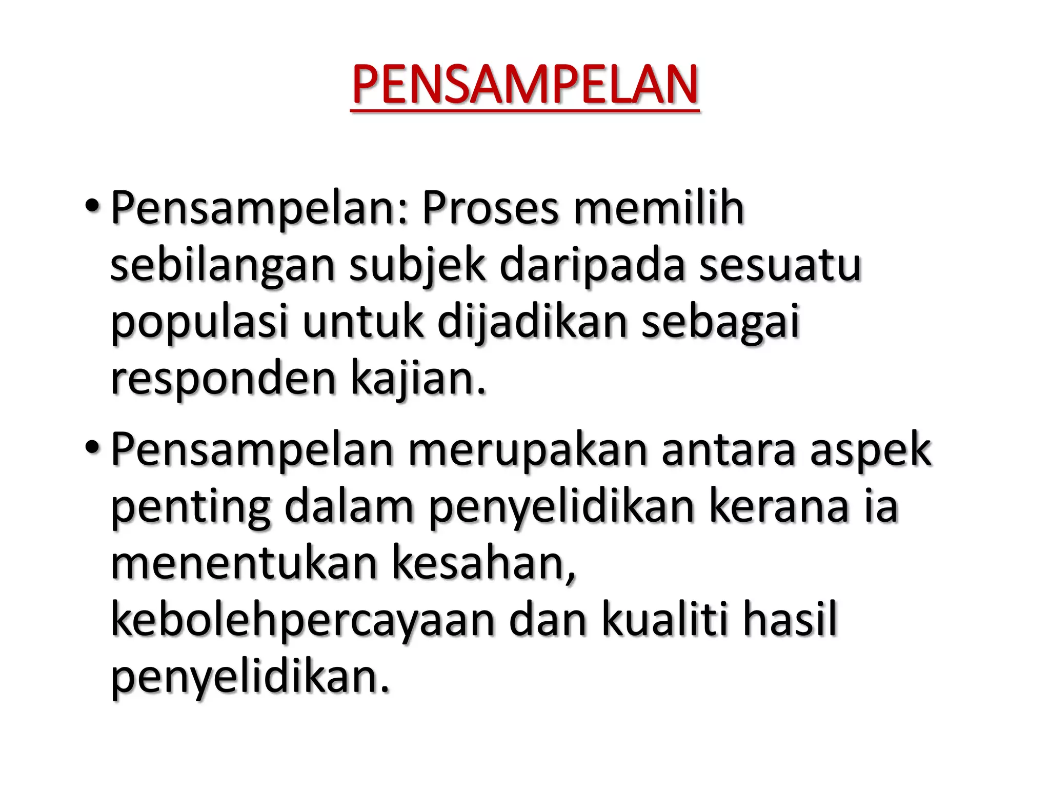 Pensampelan Dr. Kamarul | PPSX