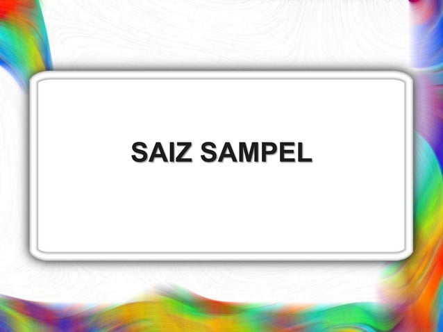 Pensampelan Dr. Kamarul | PPSX