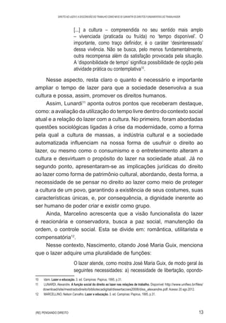 Estágio II - Pensando direito - direito ao lazer e a desconexão do ...
