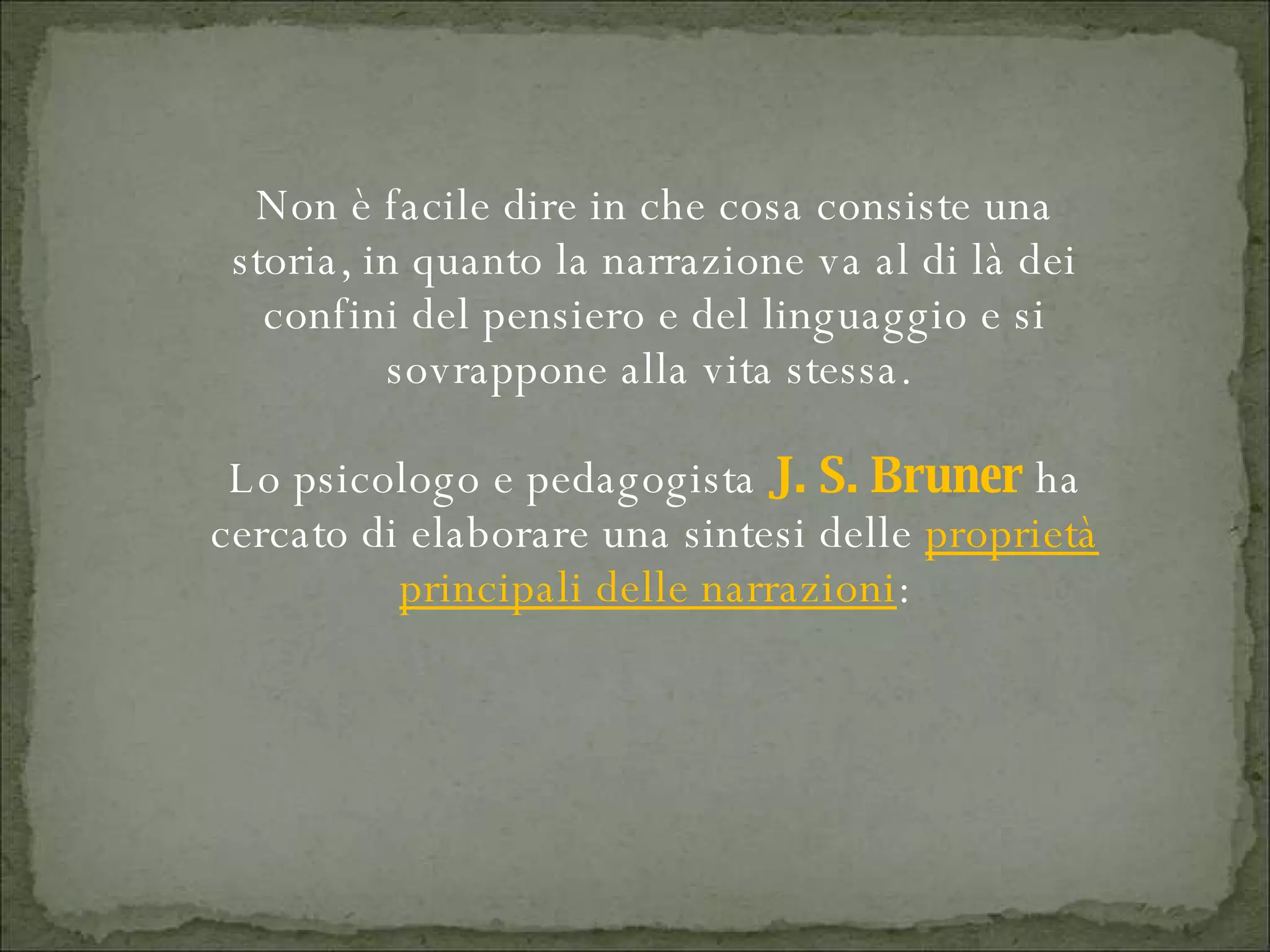 pensiero narrativo | PPT