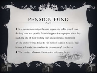 Roles of Pension funds | PPTX
