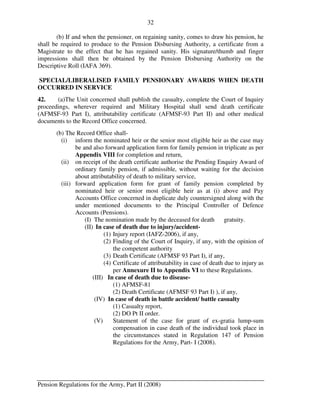 Pension Regulations for the Army - Part II | PDF