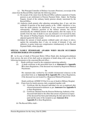 Pension Regulations for the Army - Part II | PDF