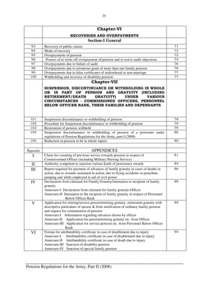 Pension Regulations for the Army - Part II | PDF