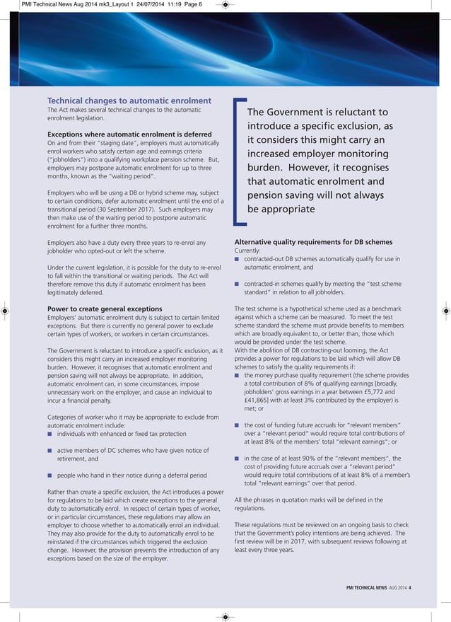 Pensions Act 2014: all you need to know | PDF | Government Support and ...