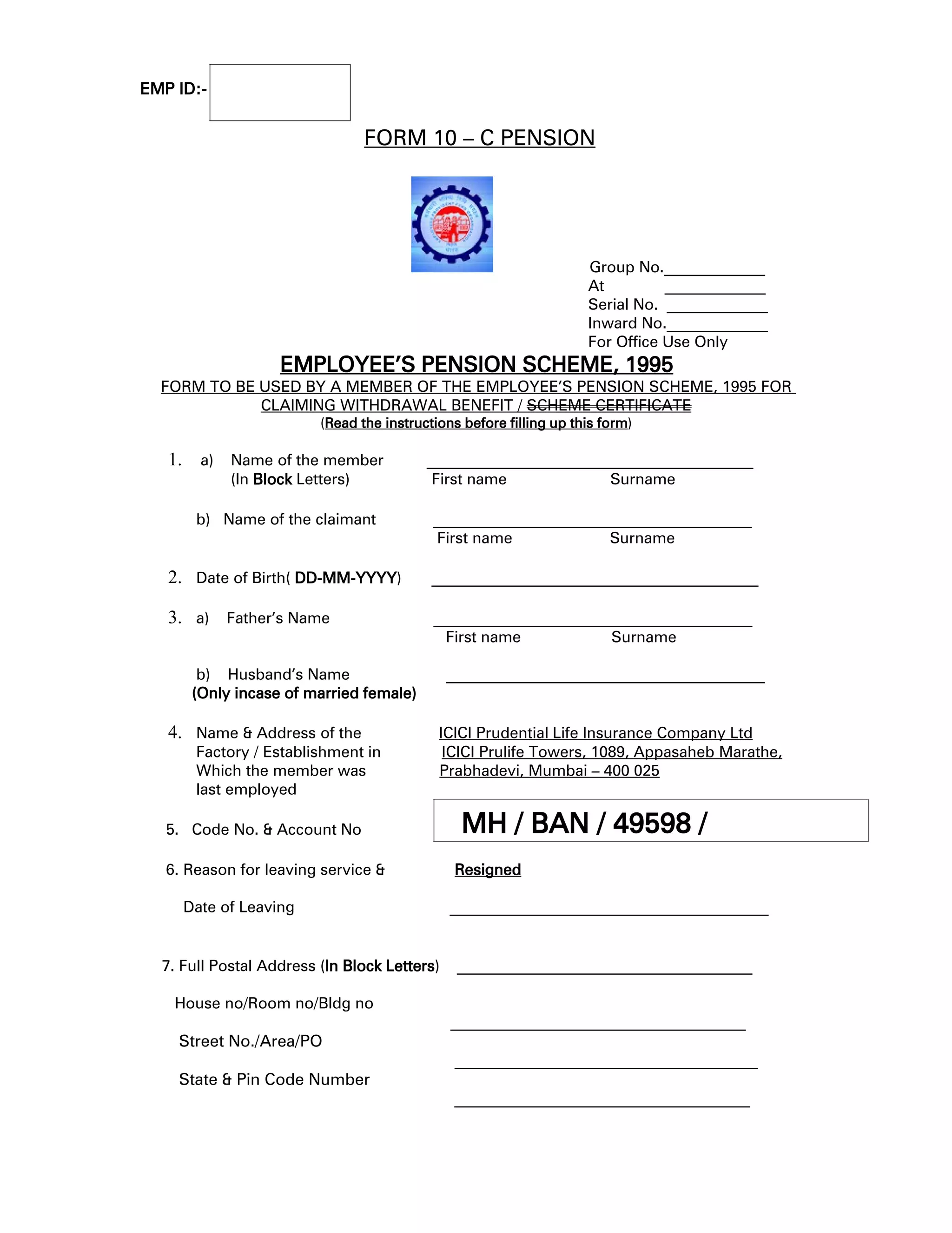 Pension withdrawl form_10_c | PDF