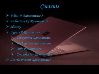 rensomware final ppt | PPTX | Operating Systems | Computer Software and ...