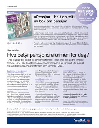 Pensjonen din - et pensjonsmagasin fra SpareBank 1 Livsforsikring | PDF