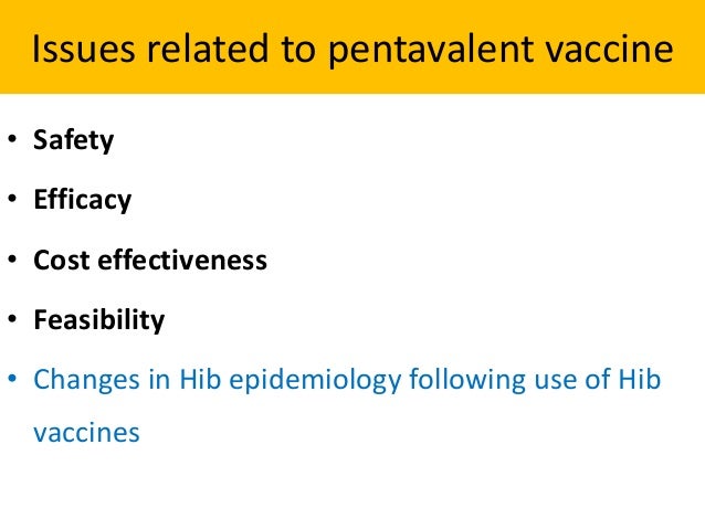 Pentavalent vaccine introduction in immunization programme in India