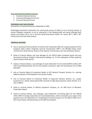 Pentacapitalprofile | PDF