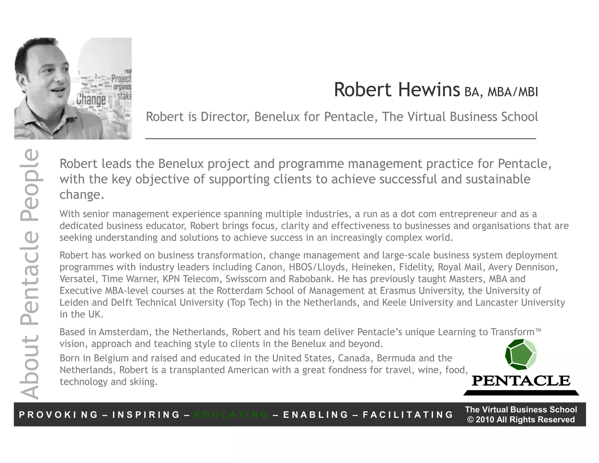 Pentacle Bio, Robert Hewins | PDF
