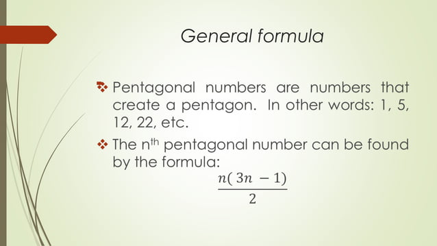 Pentagonal numbers | PPT