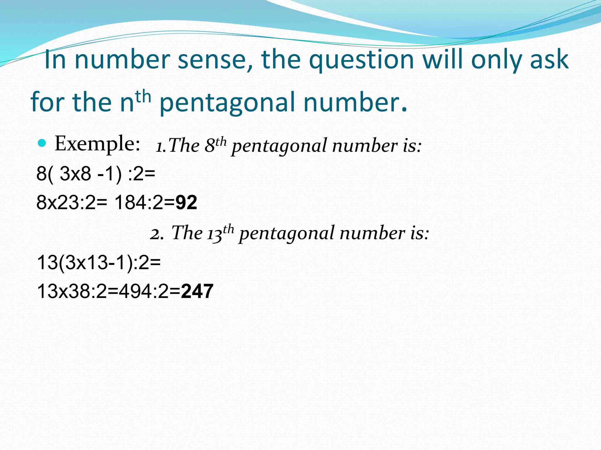 Pentagonal numbers | PPT