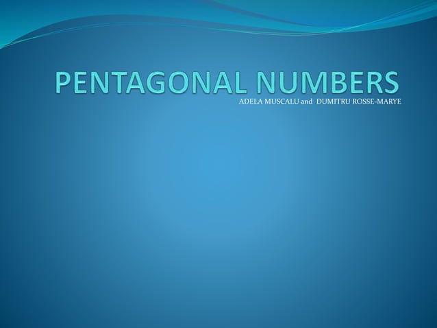 Pentagonal numbers | PPT
