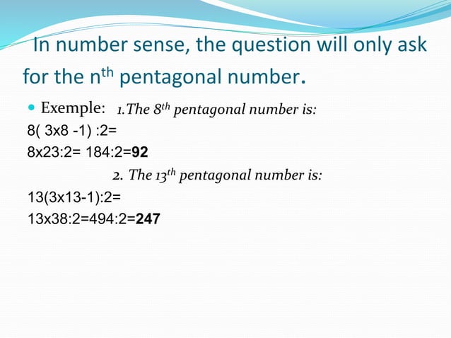 Pentagonal numbers | PPT