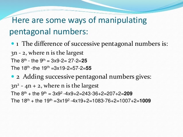 Pentagonal numbers