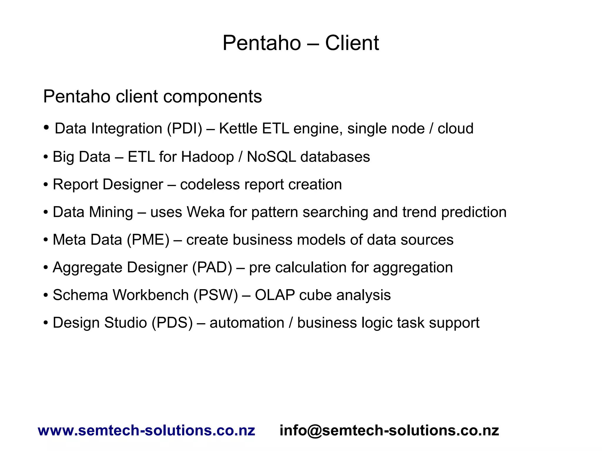 An introduction to Pentaho | ODP