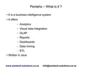 An introduction to Pentaho | PPT