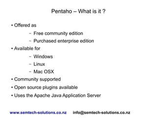 An introduction to Pentaho | PPT