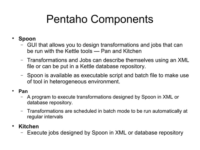 Pentaho etl-tool | PPT