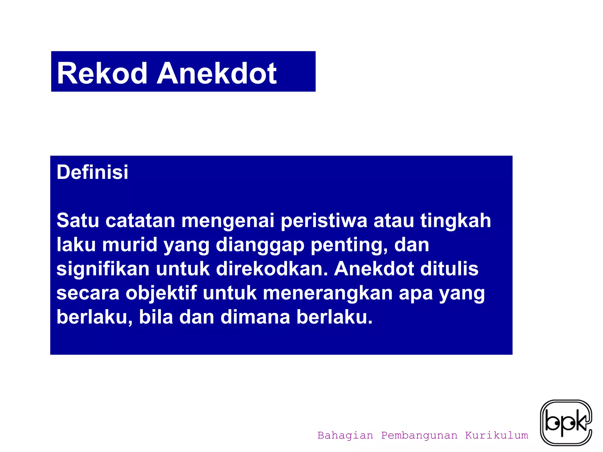 Pentaksiran prasekolah (penerangan) | PPT